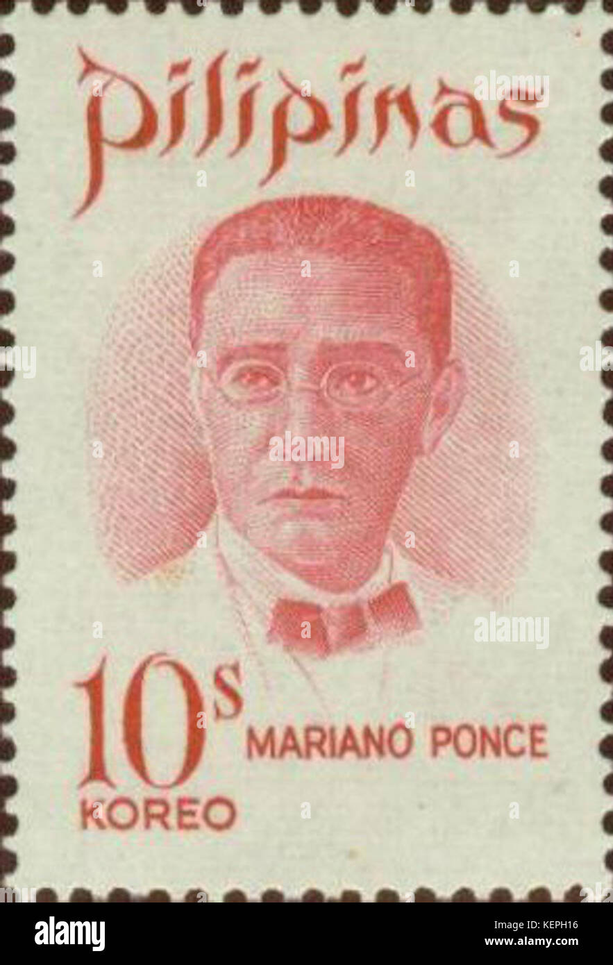 Mariano Ponce 1970 stamp of the Philippines Stock Photo - Alamy