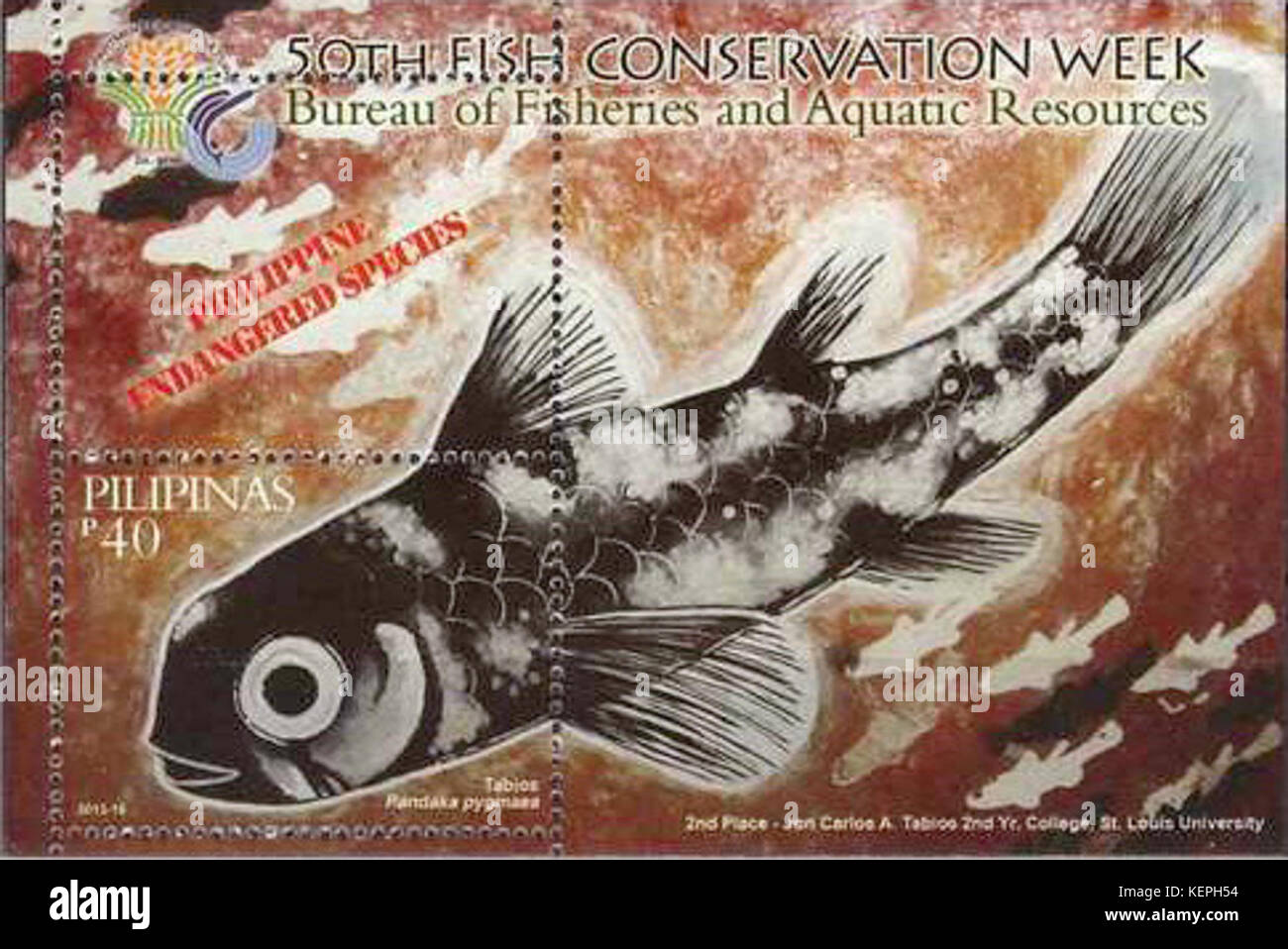 Pandaka pygmaea 2013 stamp of the Philippines Stock Photo - Alamy