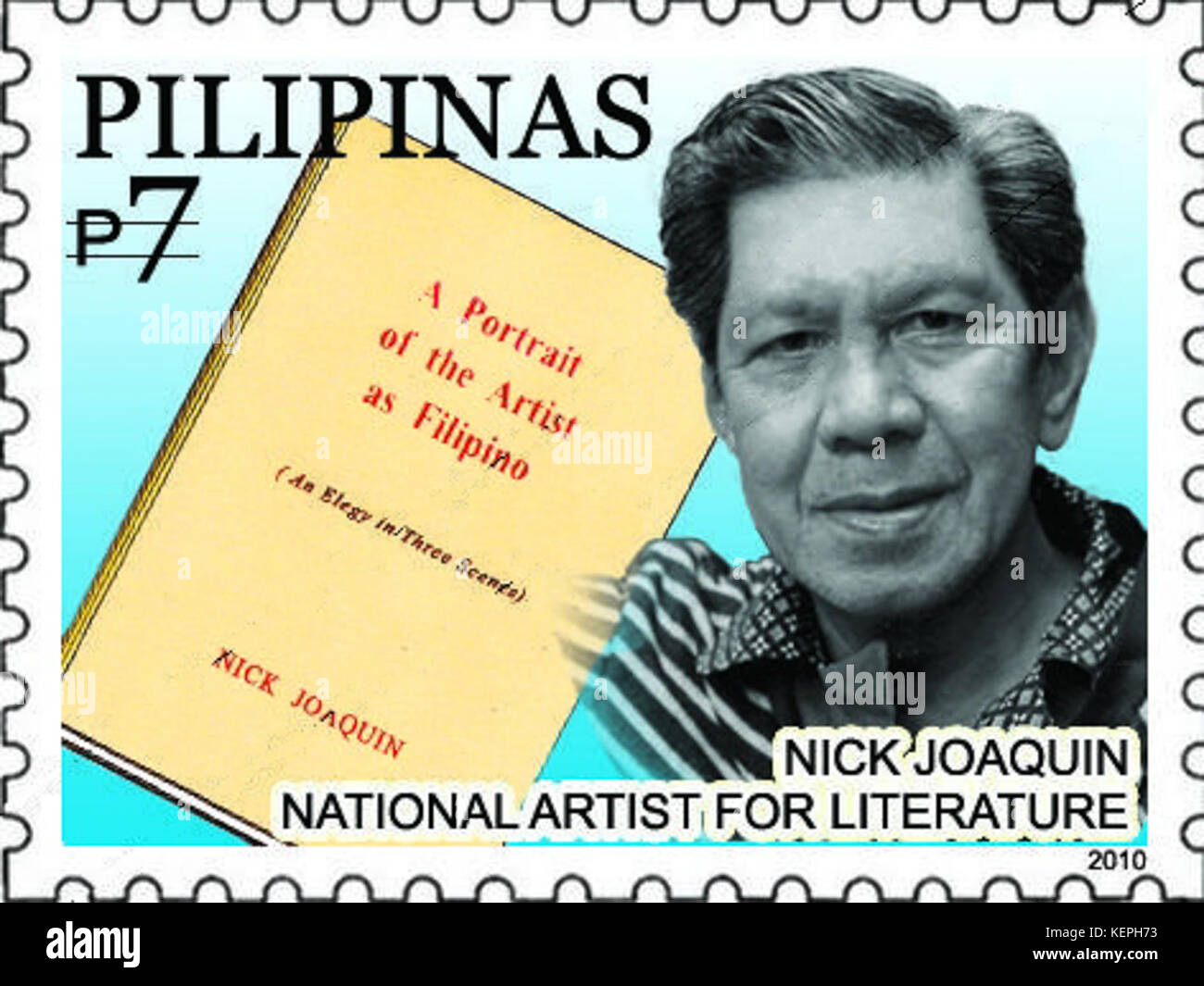 Nick Joaquin 2010 stamp of the Philippines Stock Photo - Alamy