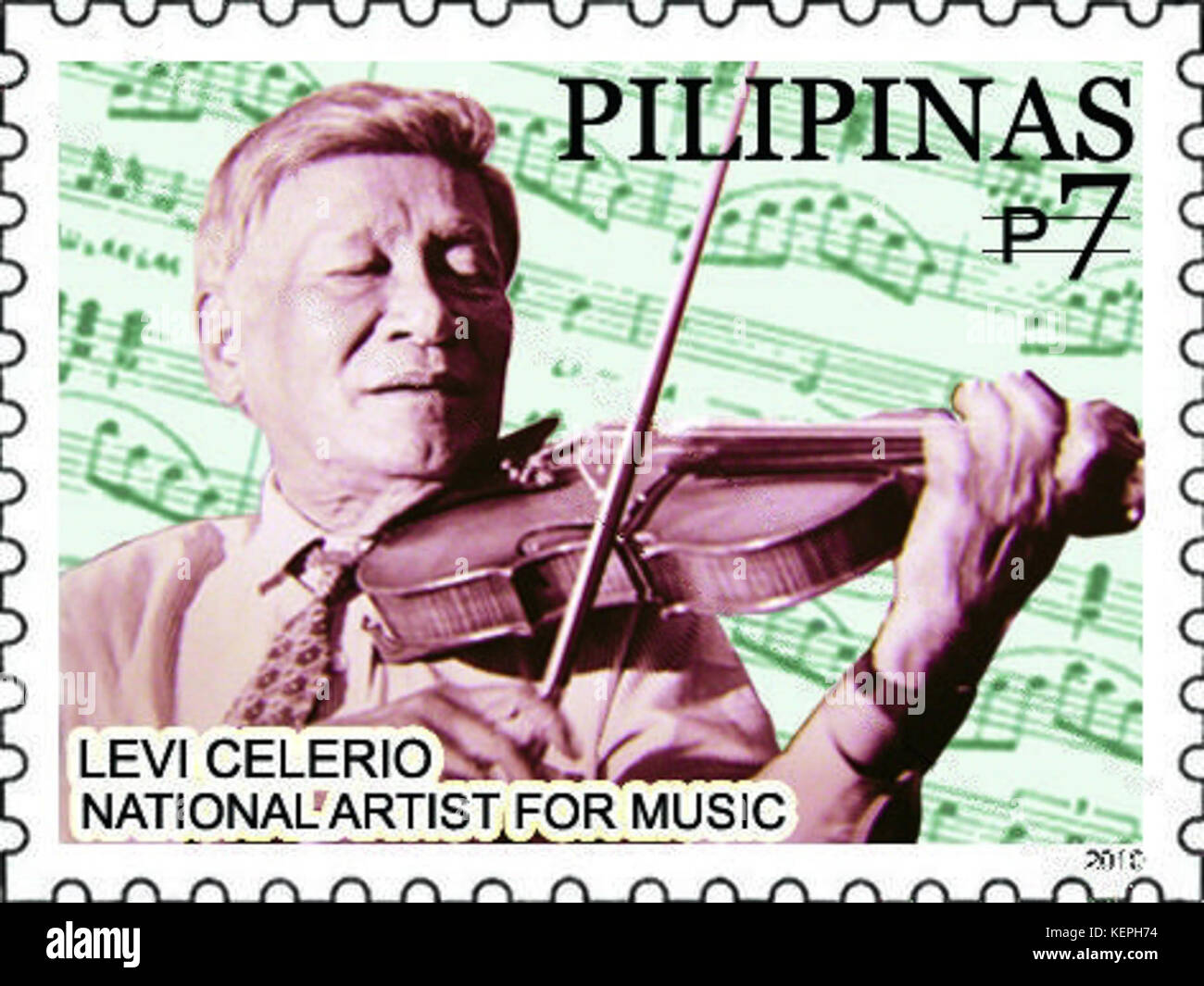 Levi Celerio 2010 stamp of the Philippines Stock Photo - Alamy