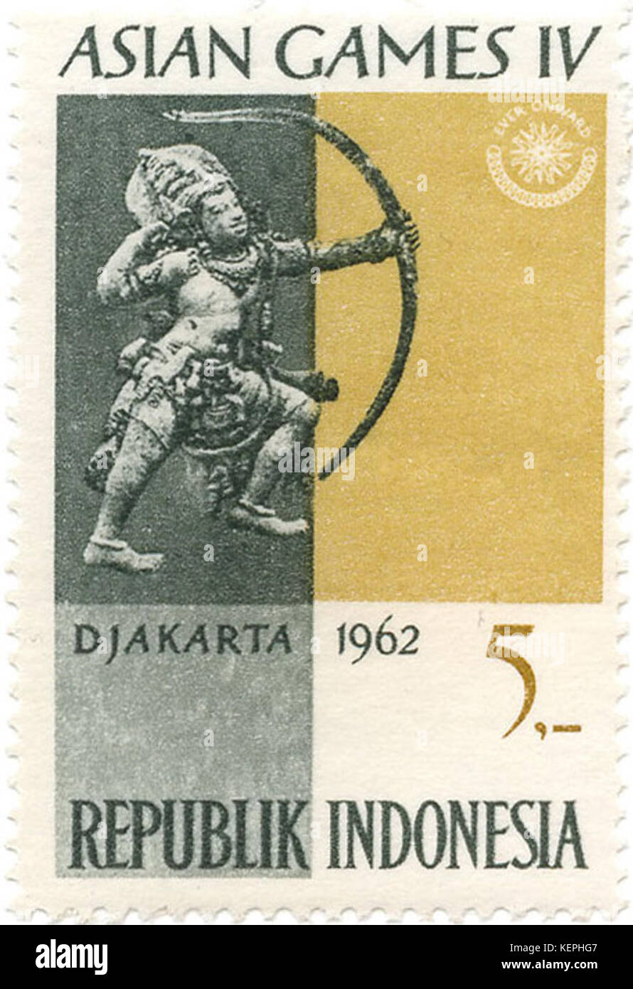 Asian Games 1962 stamp of Indonesia 3 Stock Photo - Alamy