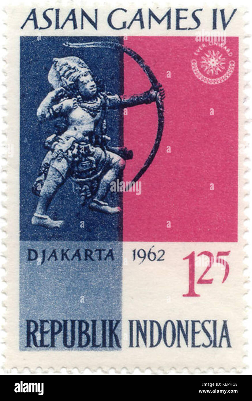 Asian Games 1962 stamp of Indonesia 4 Stock Photo - Alamy