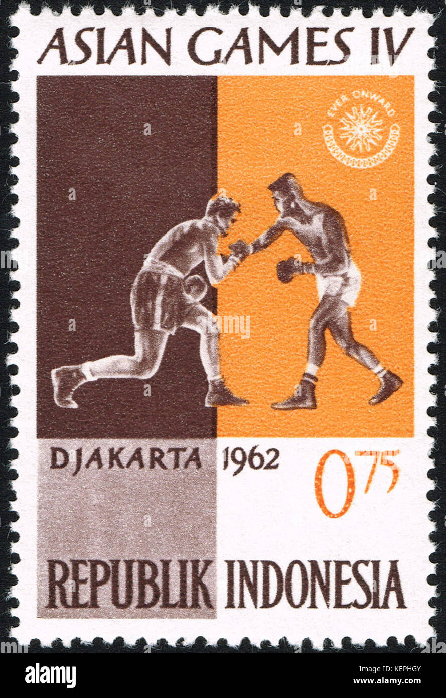 Asian Games 1962 stamp of Indonesia 10 Stock Photo - Alamy