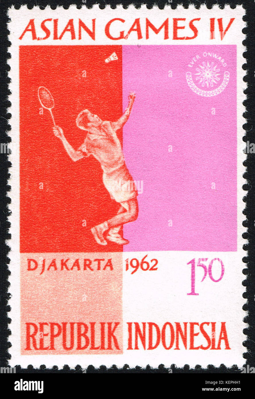 Asian Games 1962 stamp of Indonesia 12 Stock Photo - Alamy