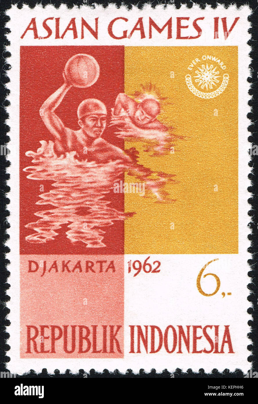 Asian Games 1962 stamp of Indonesia 16 Stock Photo - Alamy