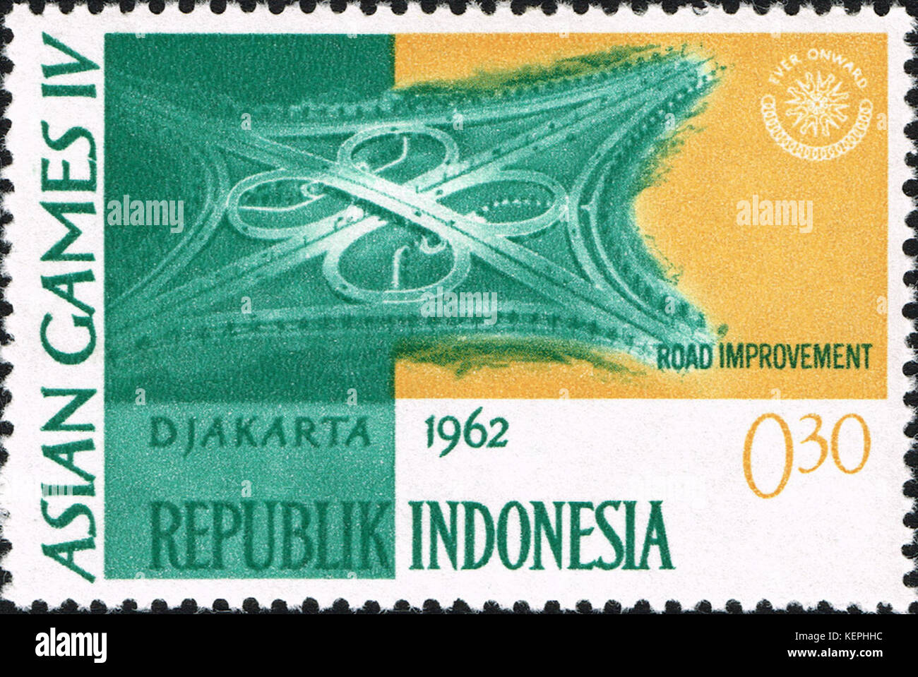Asian Games 1962 stamp of Indonesia 22 Stock Photo - Alamy
