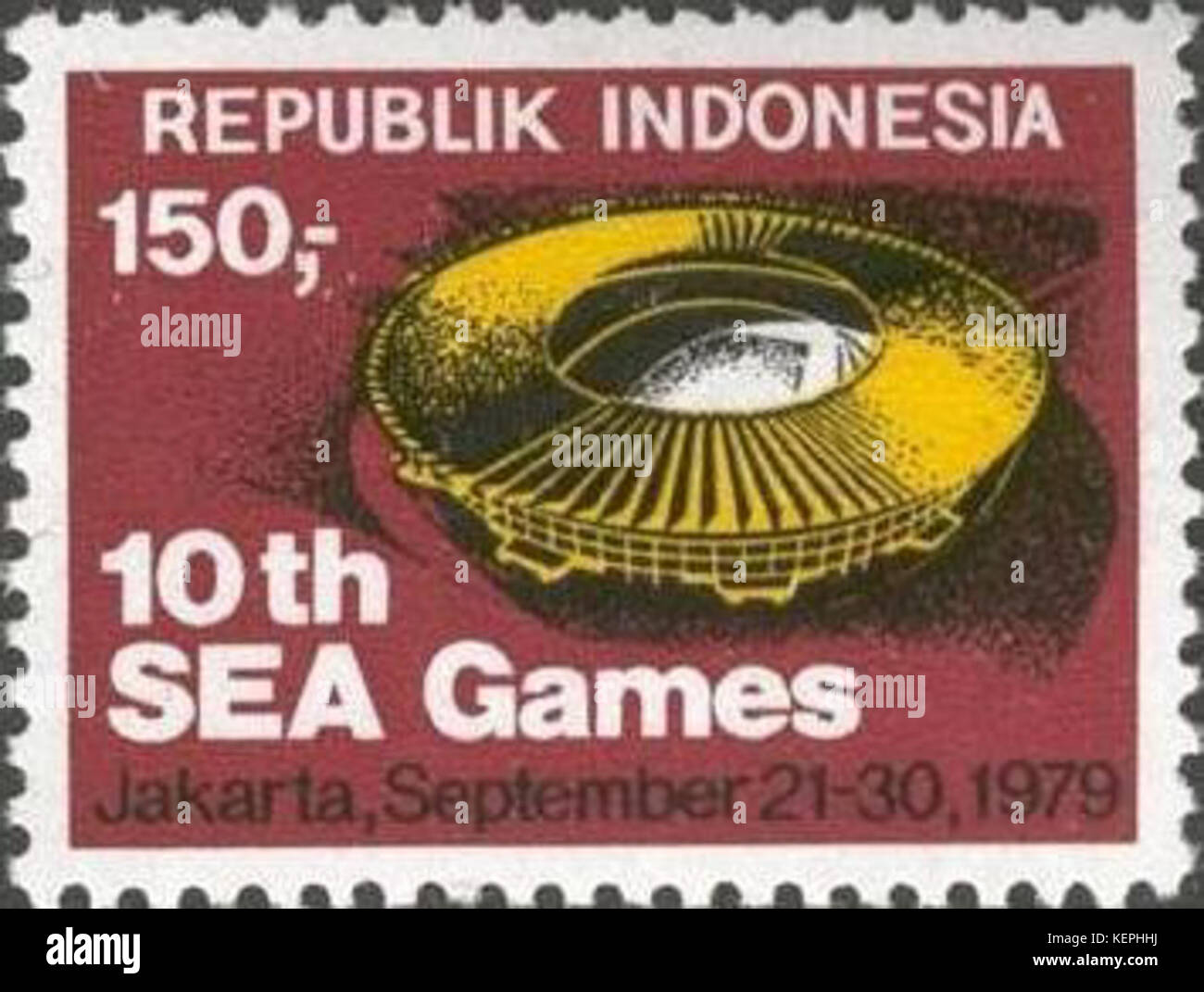 Southeast Asian Games 1979 stamp of Indonesia 3 Stock Photo - Alamy