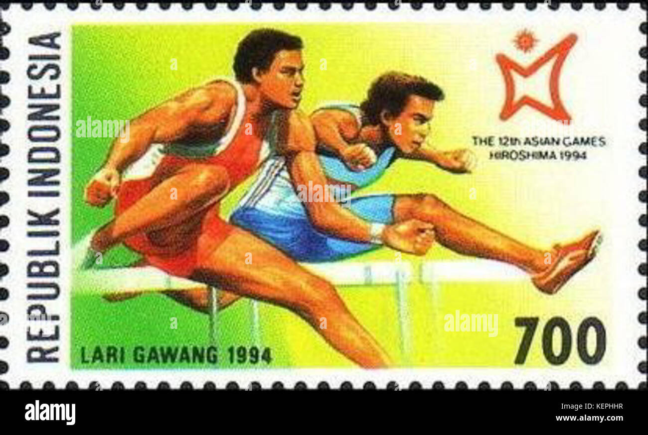 Asian Games 1994 stamp of Indonesia 2 Stock Photo - Alamy