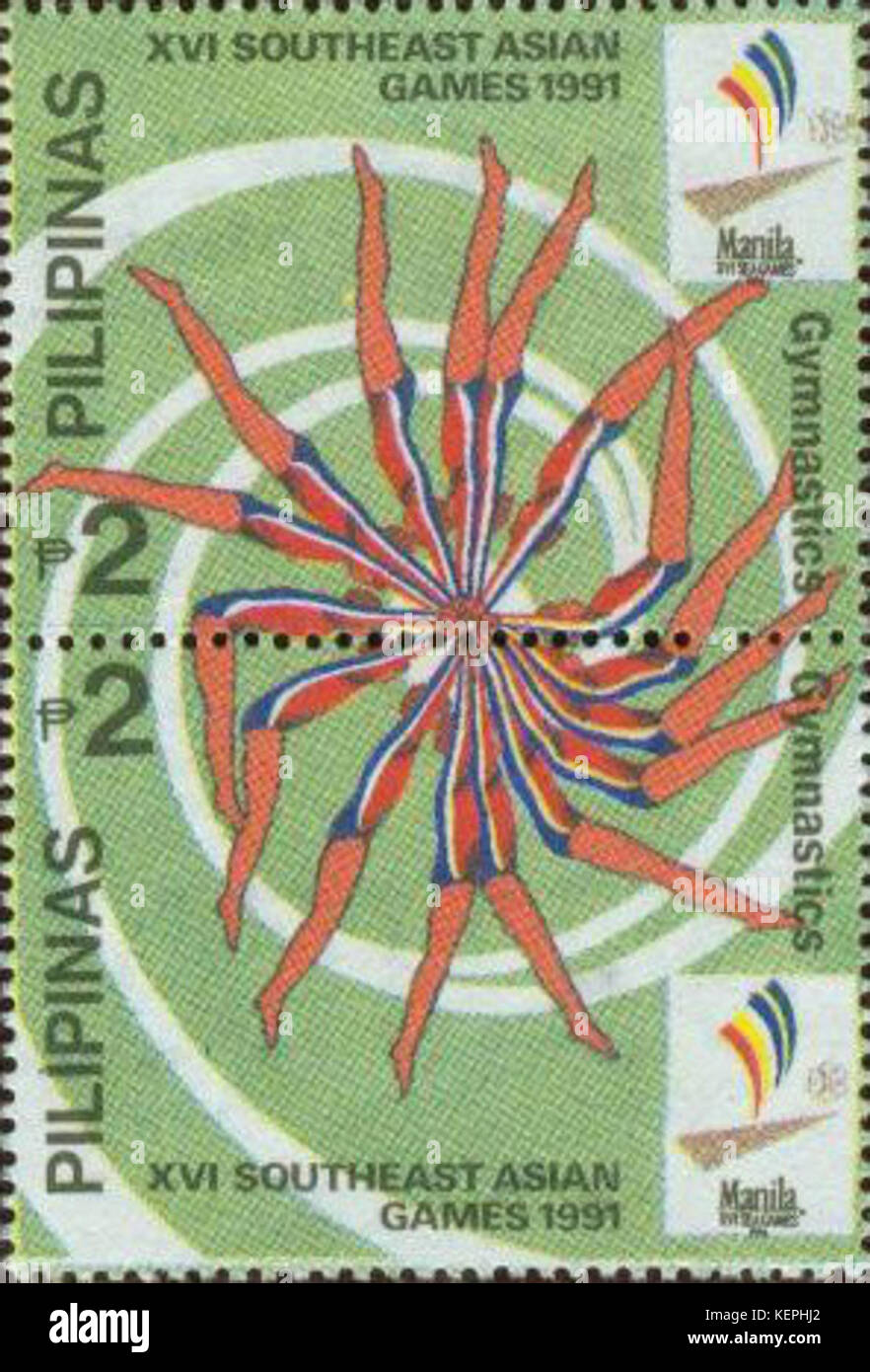 Southeast Asian Games 1991 stamp of the Philippines Stock Photo - Alamy