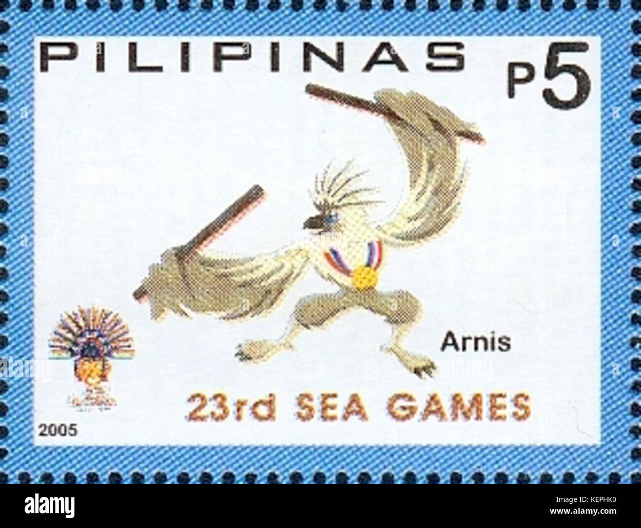 Southeast Asian Games 2005 stamp of the Philippines Arnis Stock Photo ...