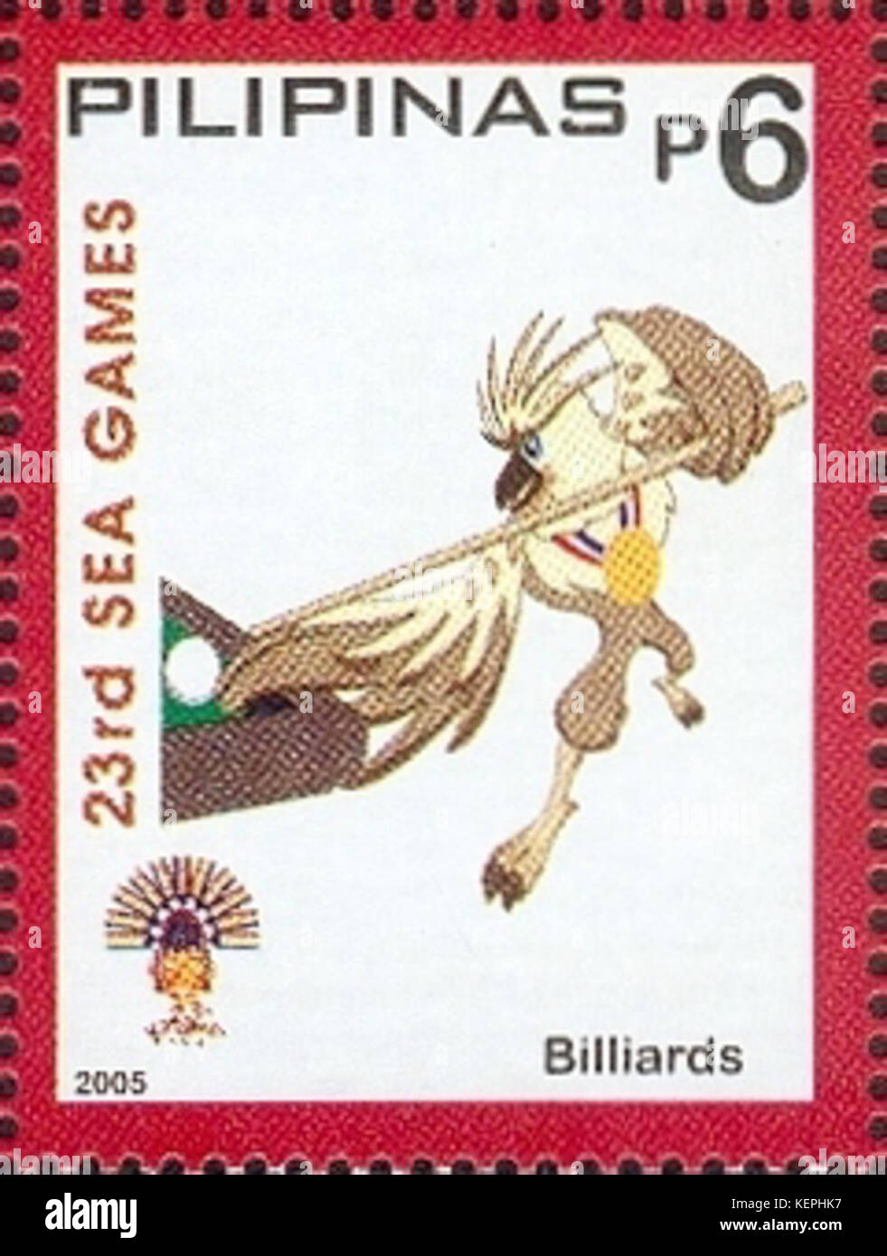 Southeast Asian Games 2005 stamp of the Philippines Billiards Stock ...
