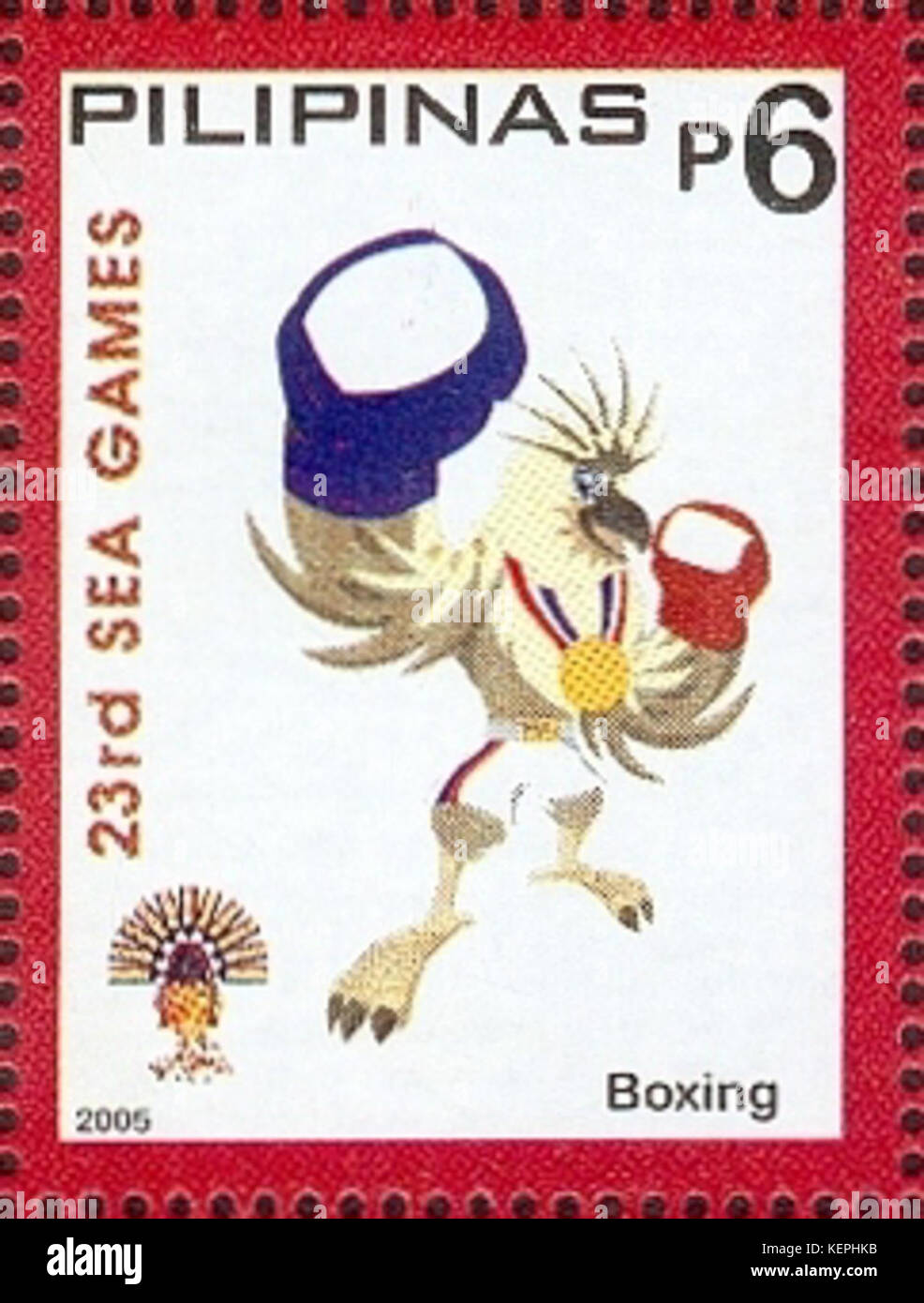 Southeast Asian Games 2005 stamp of the Philippines Boxing Stock Photo ...