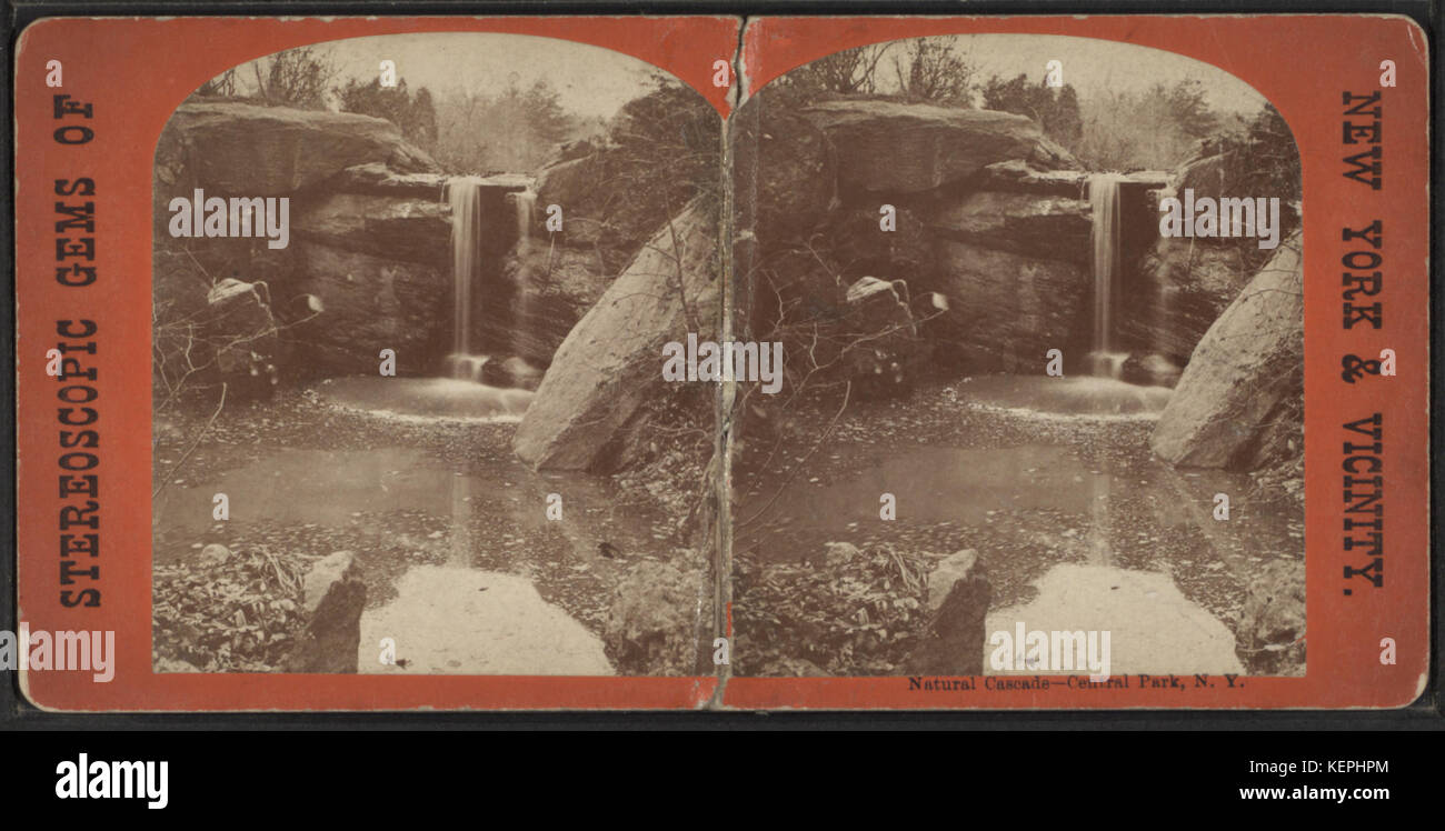 Natural cascade, Central Park, N.Y, from Robert N. Dennis collection of ...