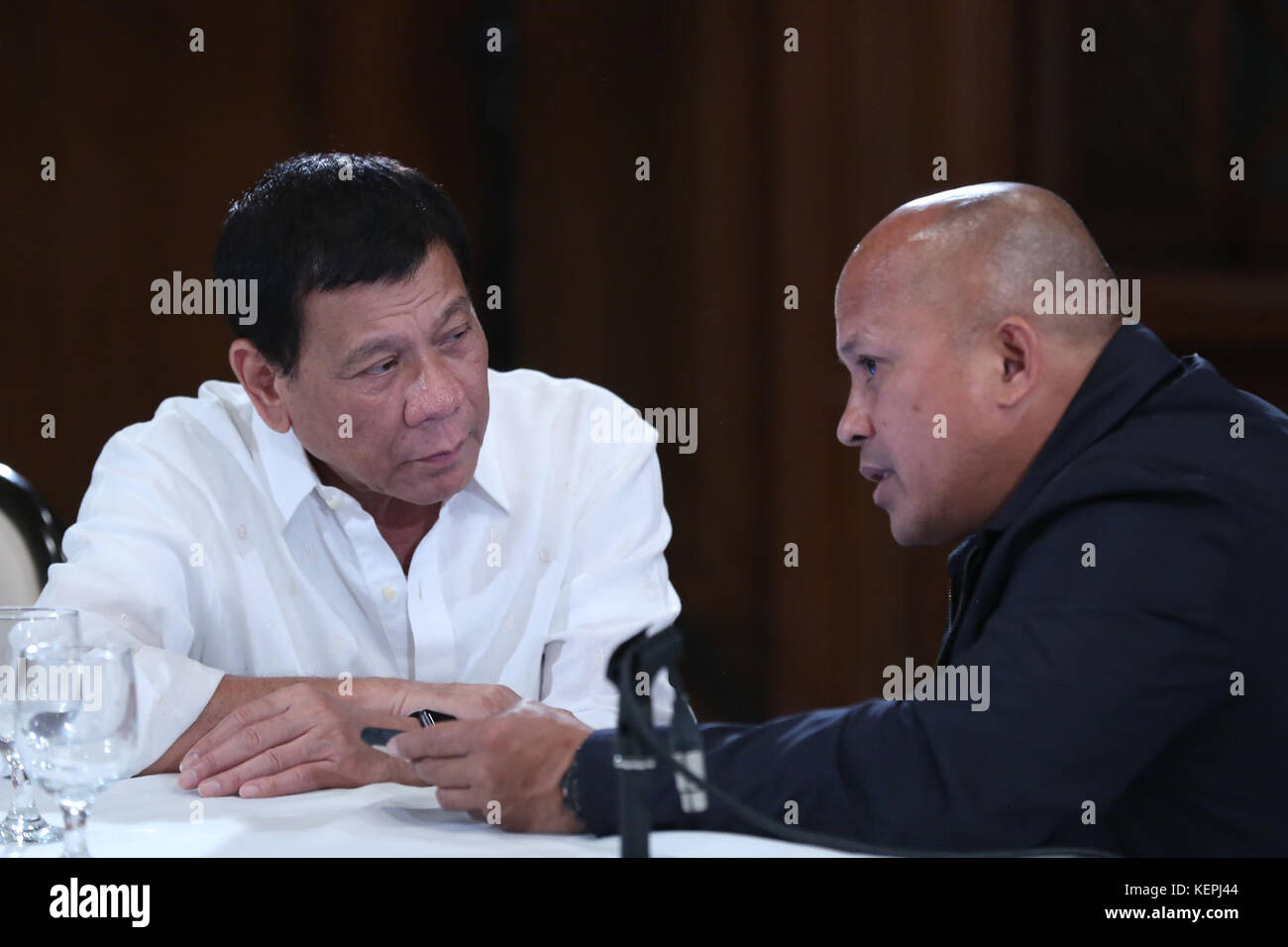 President Duterte with PNP Chief Bato 081616 Stock Photo - Alamy