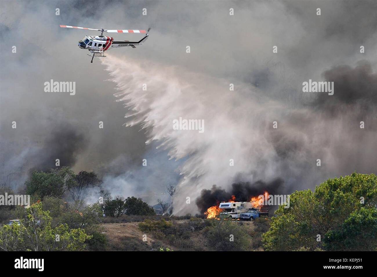 Blue cut fire 4 2016 Stock Photo - Alamy