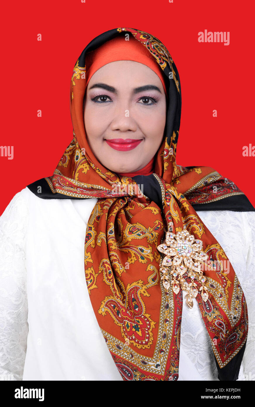 This refers to Hj. Iriani Pramastuti, a candidate for the Vice Regent ...