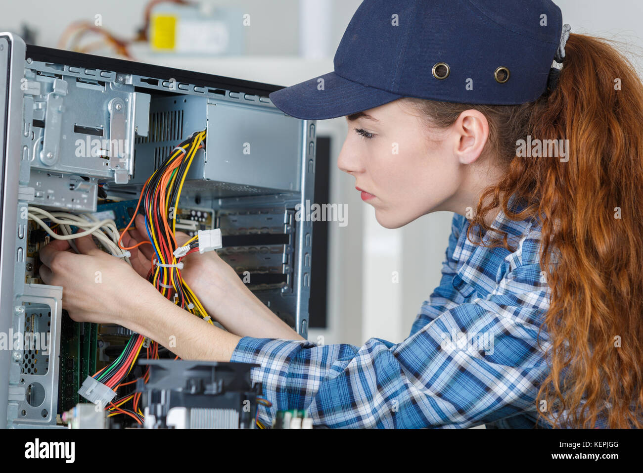 Girl and computer chip hi-res stock photography and images - Alamy