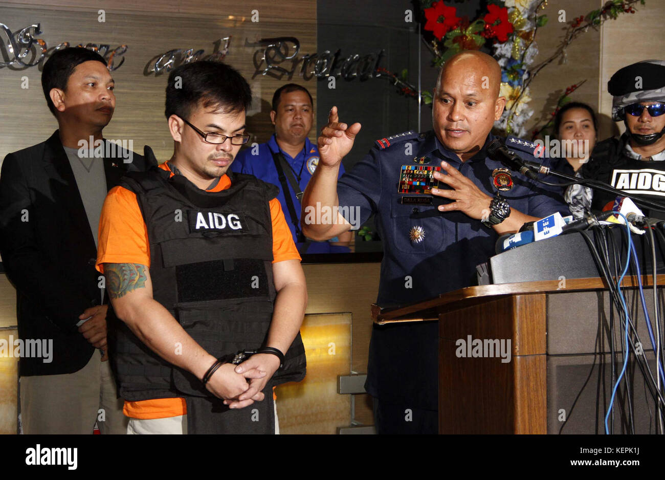 Ronald dela Rosa and Kerwin Espinosa Stock Photo - Alamy