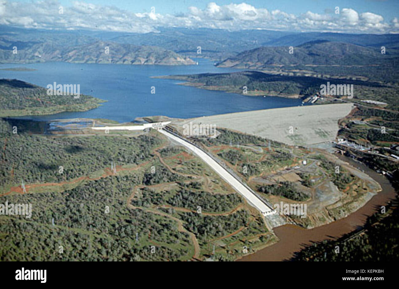 Oroville dam aerial Stock Photo - Alamy