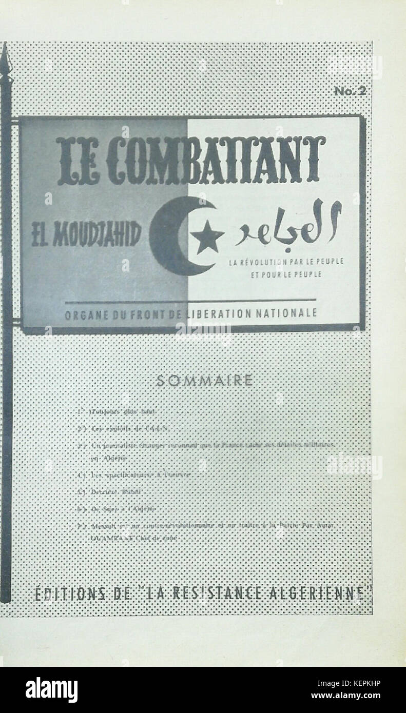 El Moudjahid Fr (02) 07 1956 Stock Photo - Alamy
