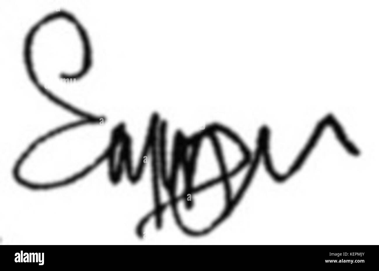 Emma Watson's signature, captured in 2010, reflects her personal mark ...