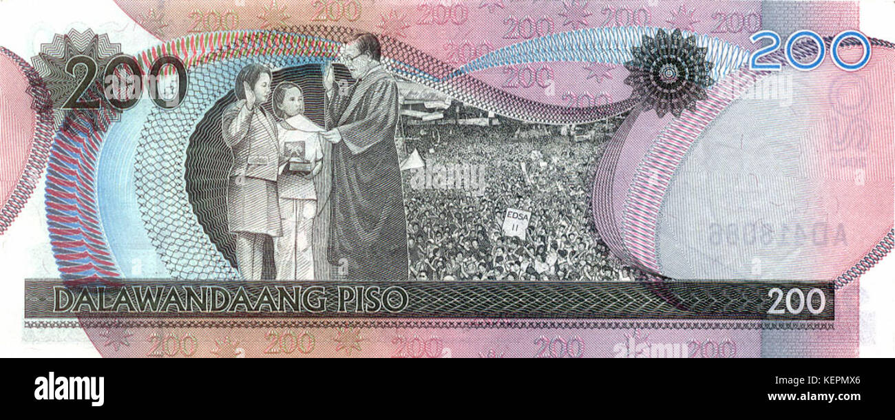 Php bill 200 back Stock Photo - Alamy