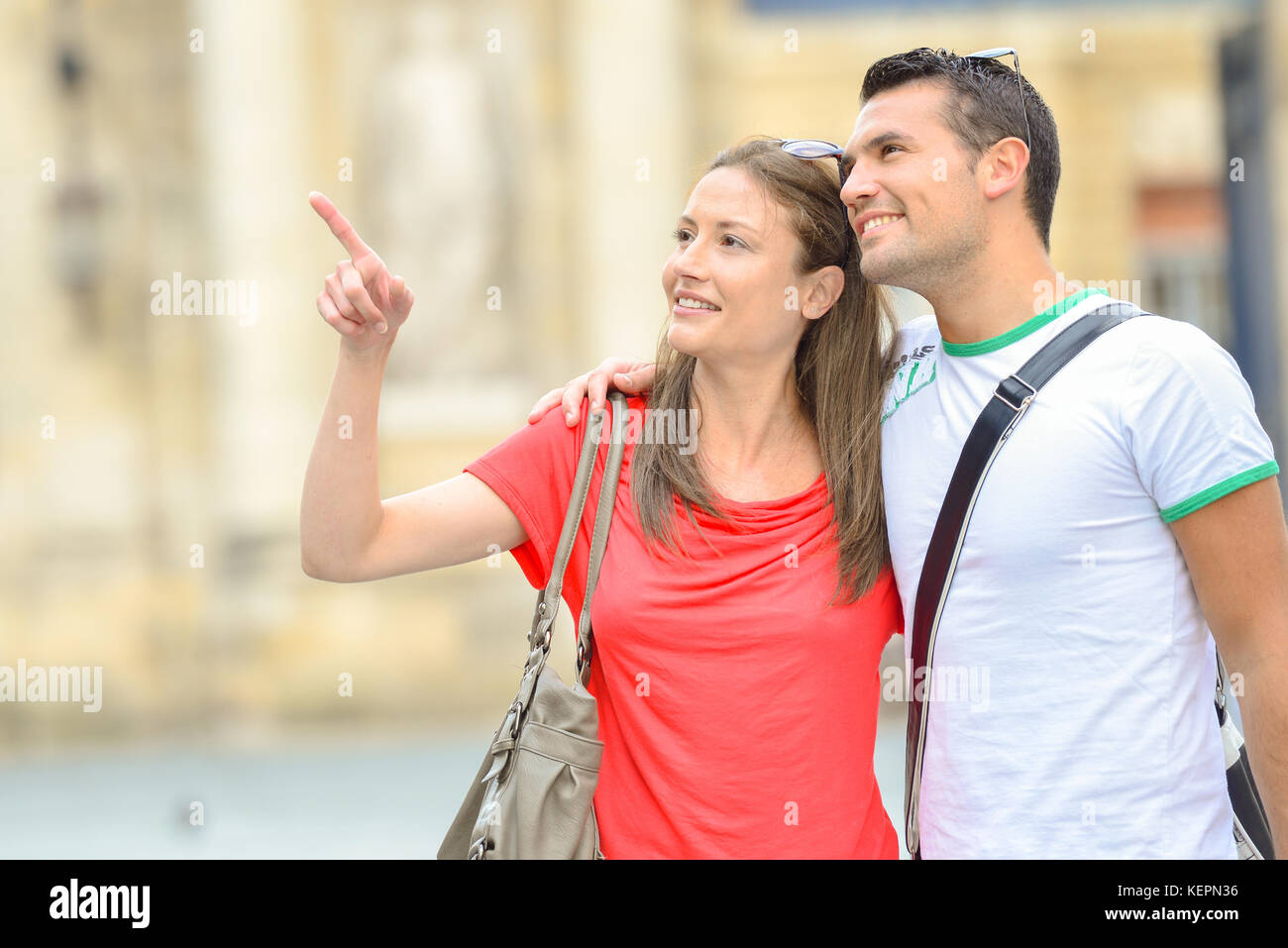 Couple sight seeing Stock Photo - Alamy