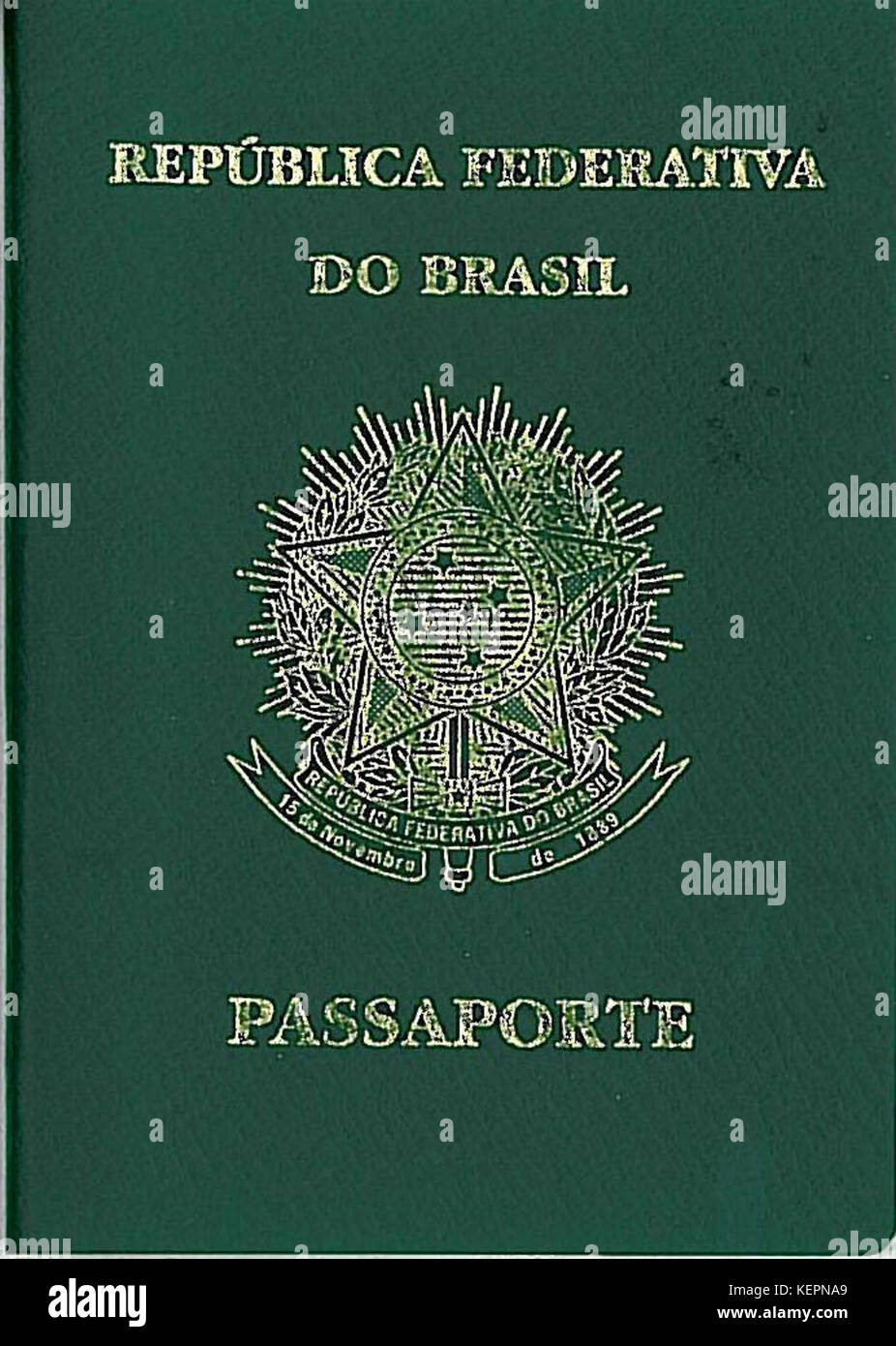 A Brazilian passport from 2006, showcasing the official document used ...
