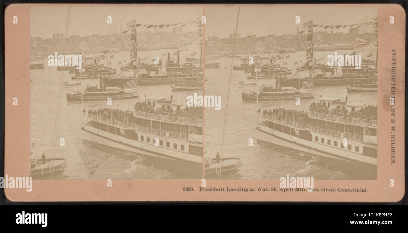 This historical photograph shows the U.S. President landing at Wall ...