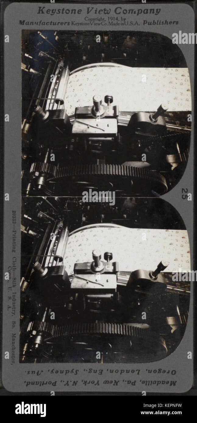 Printing cloth. Silk industry, South Manchester, Conn., U.S.A, by ...