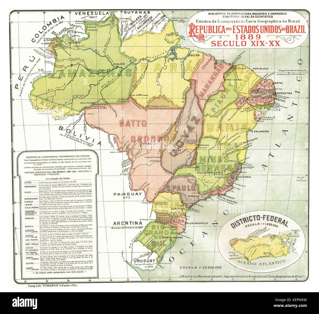 The 1889 edition of 'Republica do Brasil' reflects the historical ...
