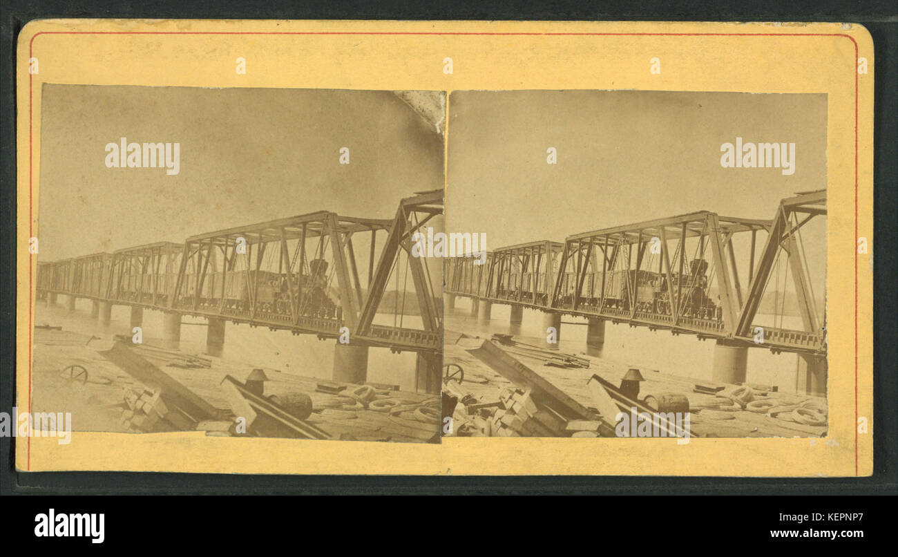 Railroad bridge, Mobile, Alabama, by Sandoz, Albert, 1836 1897 Stock ...
