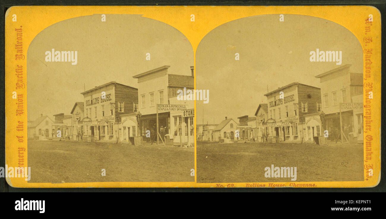 Rollins House, Cheyenne, by Jackson, William Henry, 1843 1942 Stock ...