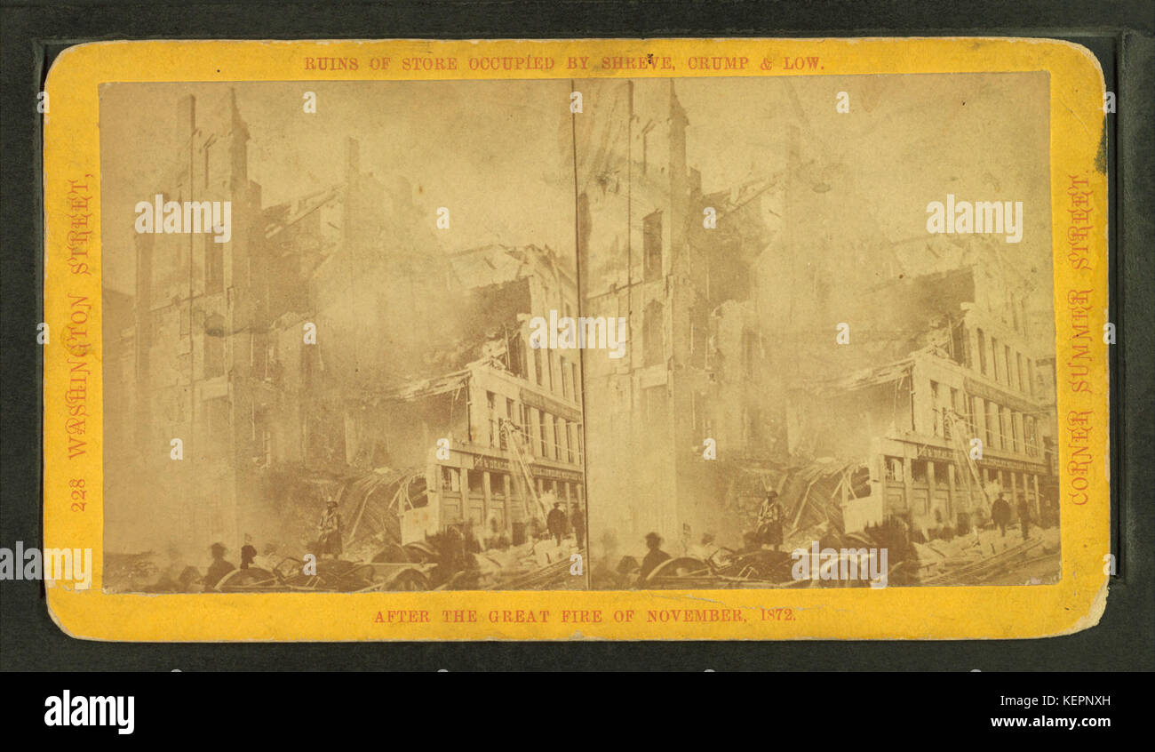 Ruin of store occupied by Shreve, Crump & Low, from Robert N. Dennis ...