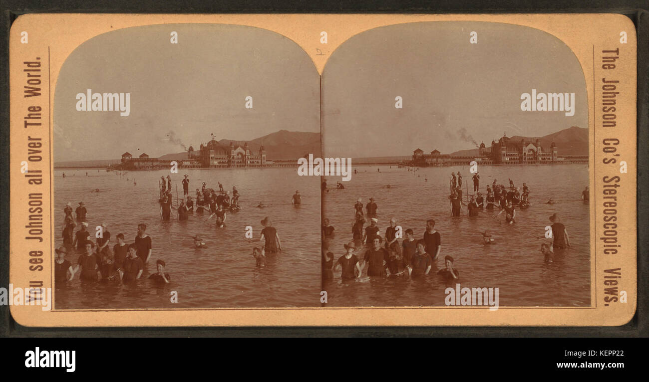 Saltair Beach, Utah, by Johnson, Charles Ellis, 1857 1926 2 Stock Photo ...