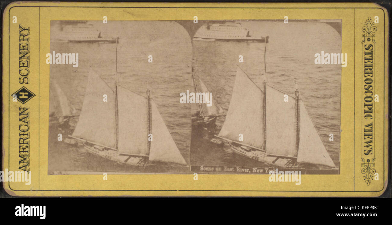 Scene on East River, New York, from Robert N. Dennis collection of ...