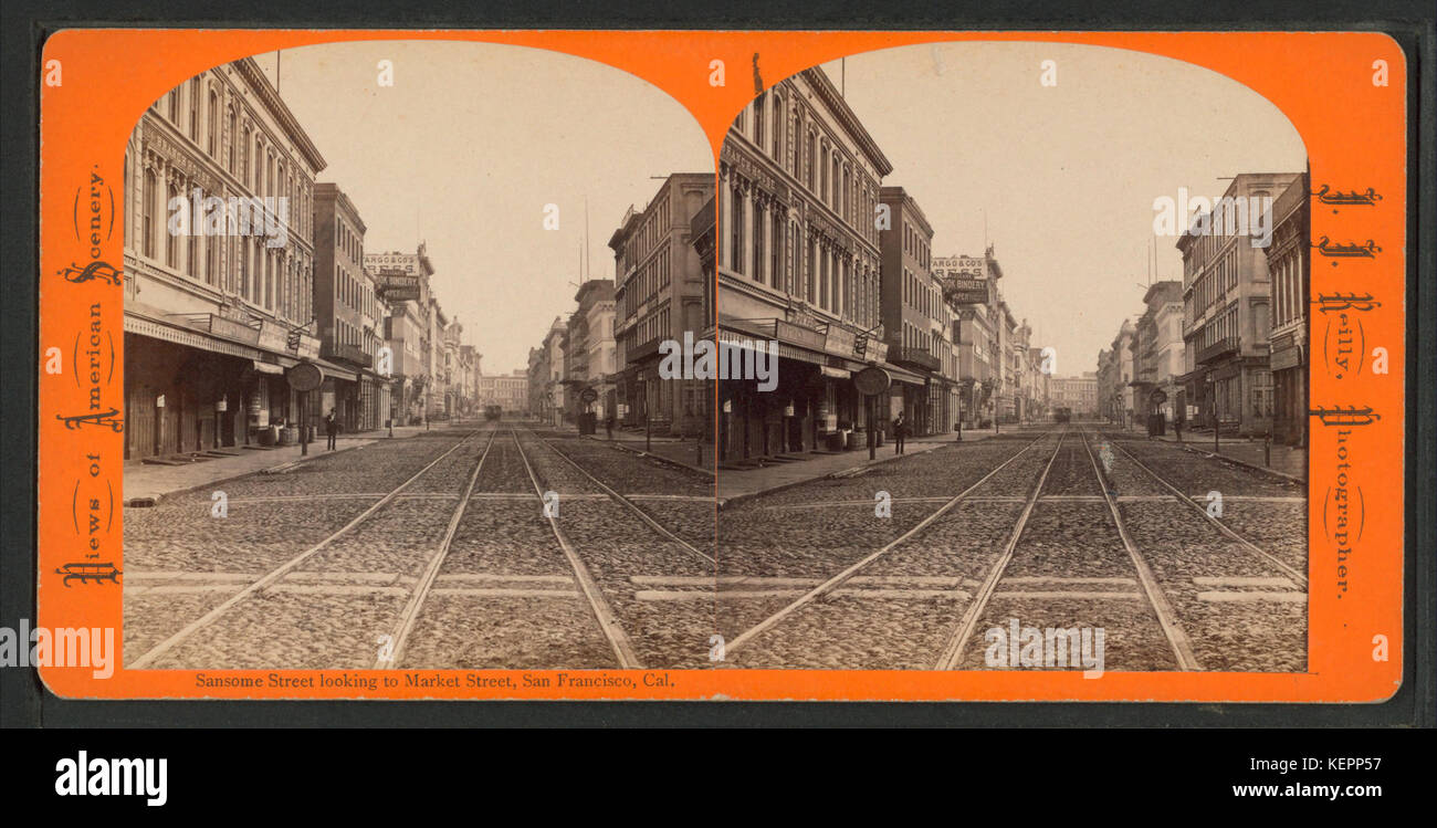 Sansome Street, looking to Market Street, San Francisco, Cal, from ...