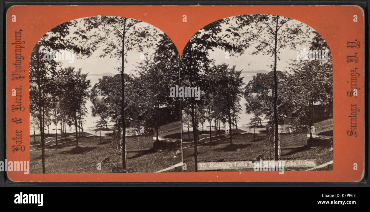 Saratoga Lake, from Moon Lake House, from Robert N. Dennis collection ...