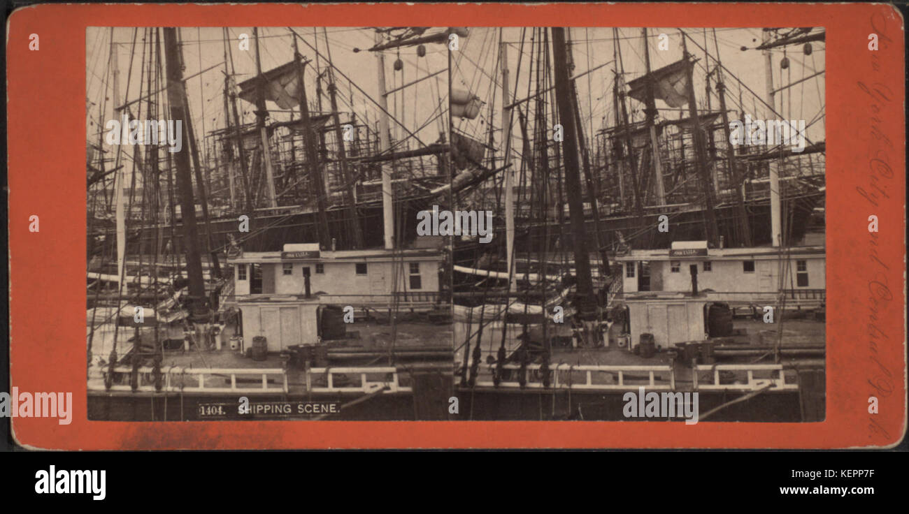 Shipping scene, from Robert N. Dennis collection of stereoscopic views ...