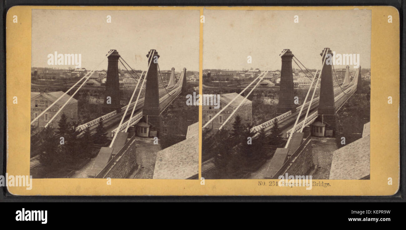 Suspension Bridge, from Robert N. Dennis collection of stereoscopic ...
