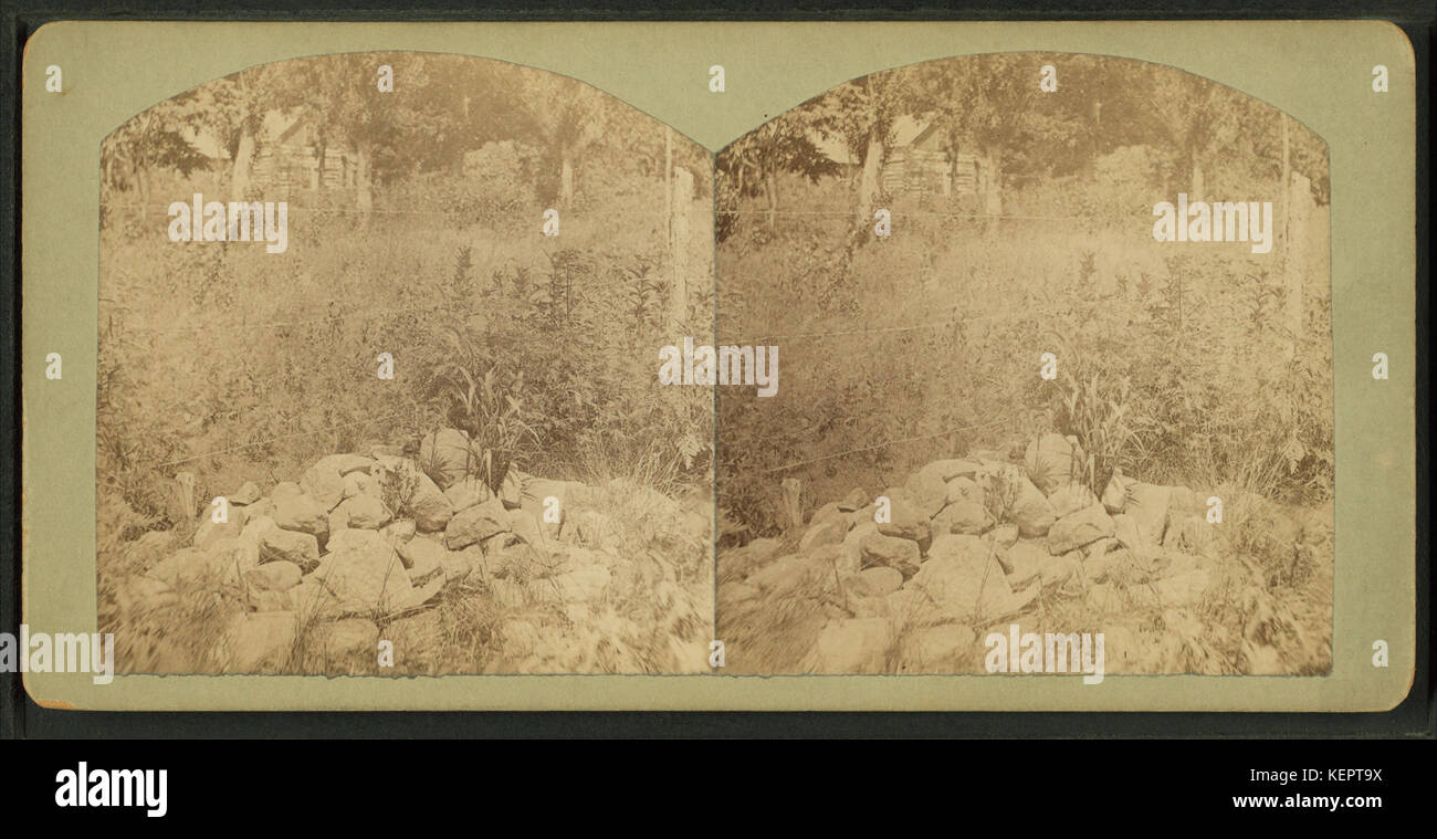 The stone pile that marks the grave of the Gardner family, massacared ...
