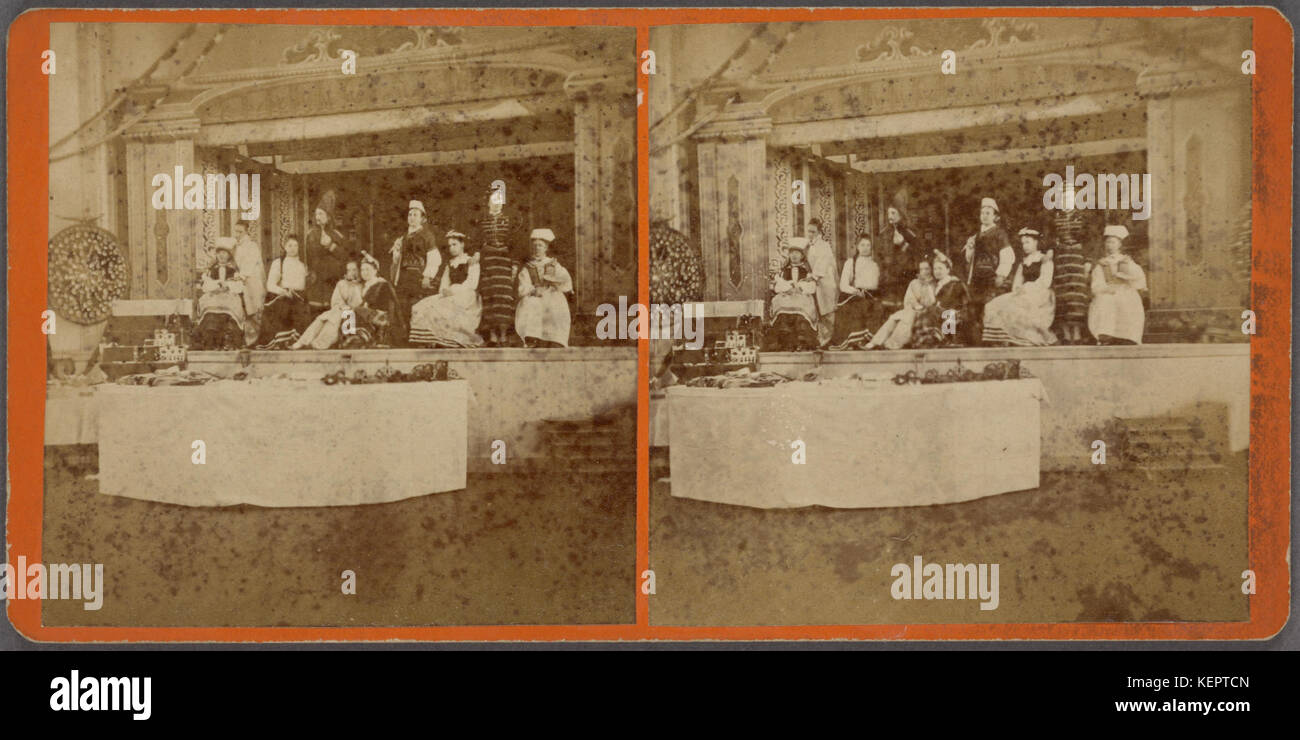 Theatrical group on stage, by J. S. Lefavour Stock Photo - Alamy