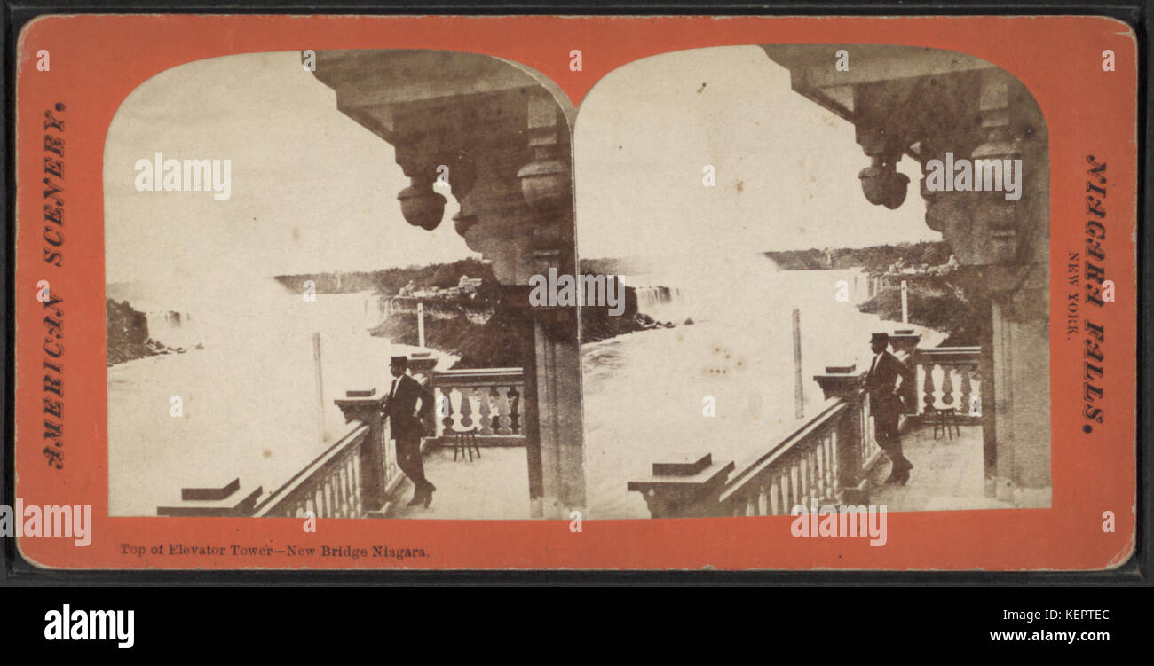 Top of elevator tower, new bridge Niagara, from Robert N. Dennis ...
