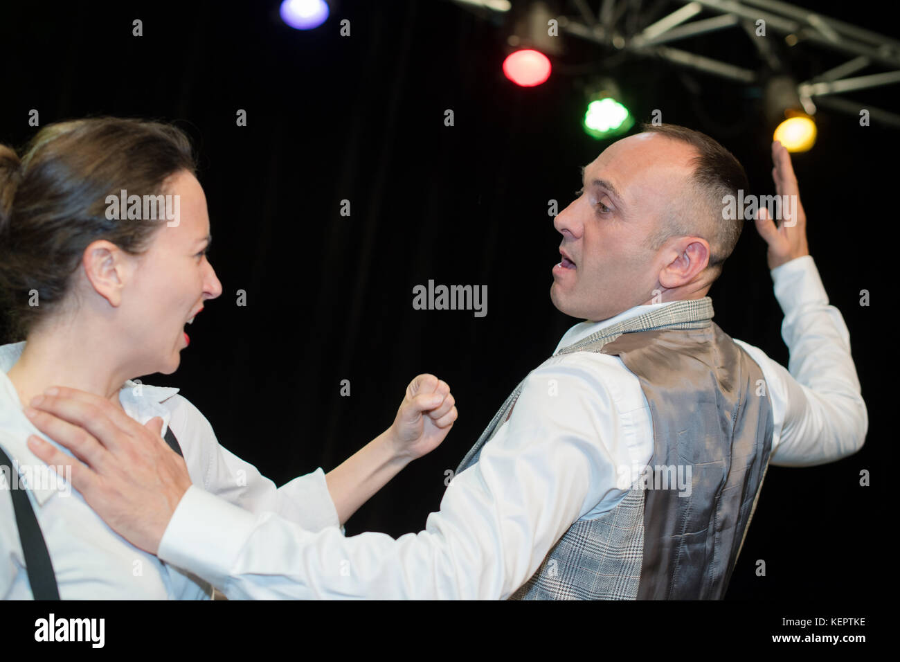 actors arguing in stage Stock Photo - Alamy