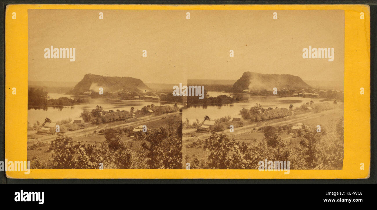 View of barn bluff and Mississippi river, by Upton, B. F. (Benjamin ...