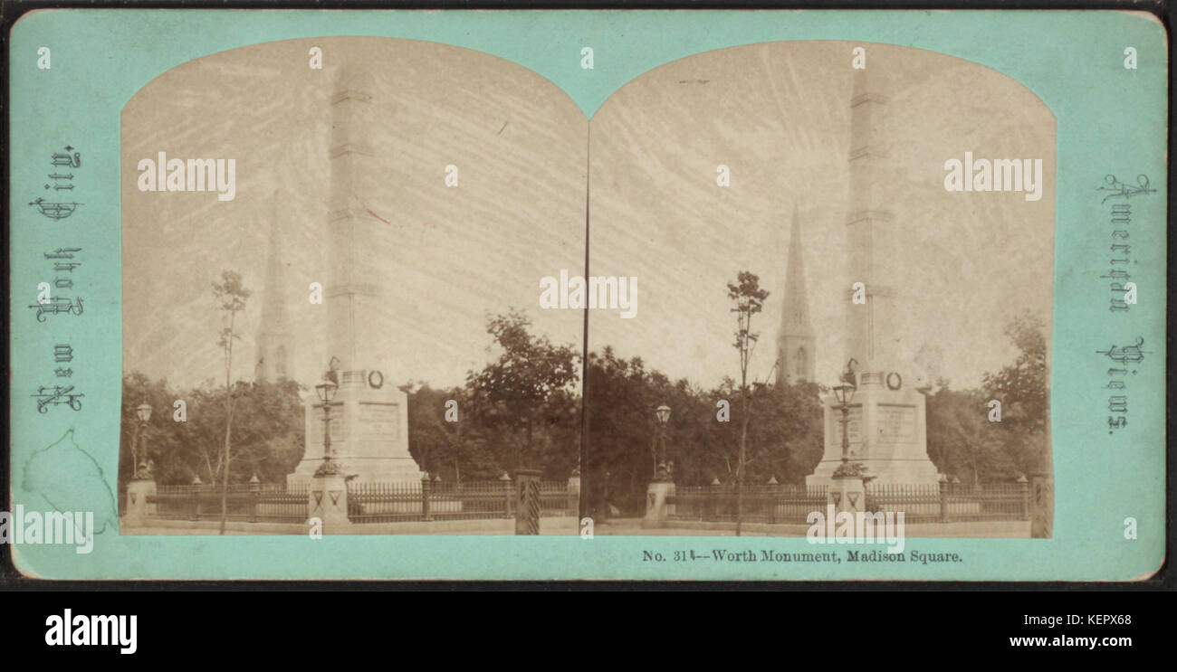 Worth Monument, Madison Square, from Robert N. Dennis collection of ...