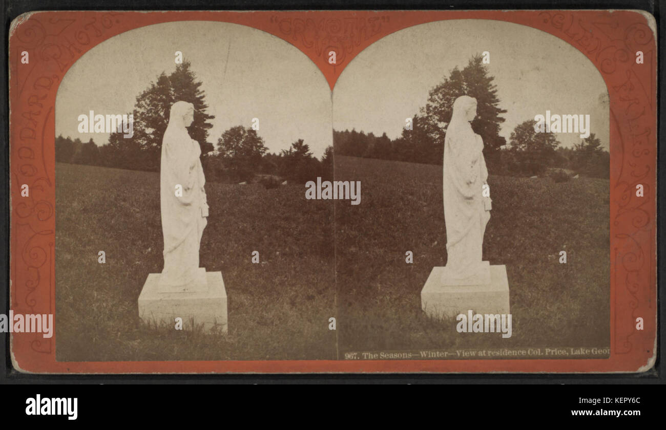 The Seasons Winter. View at residence Col. Price, Lake George, by ...