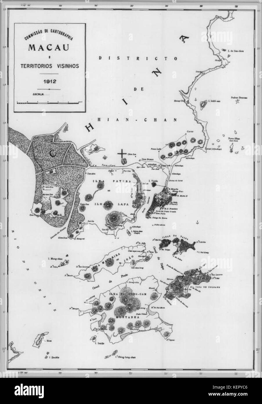 Historical map of macau Black and White Stock Photos & Images - Alamy
