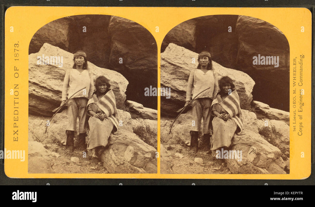 Navajo brave and his mother, by O'Sullivan, Timothy H., 1840 1882 Stock ...