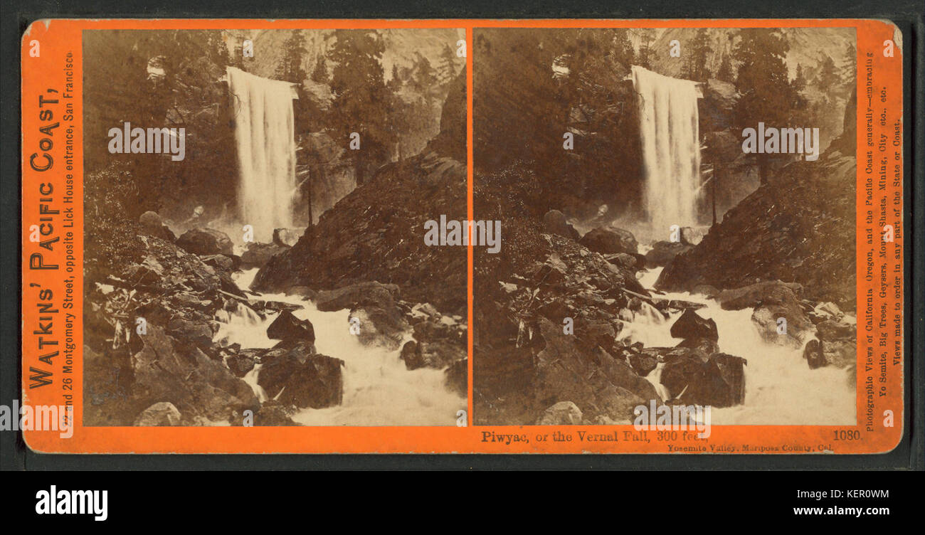 Piwyac, or the Vernal Fall, 300 feet, Yosemite Valley, Mariposa County ...